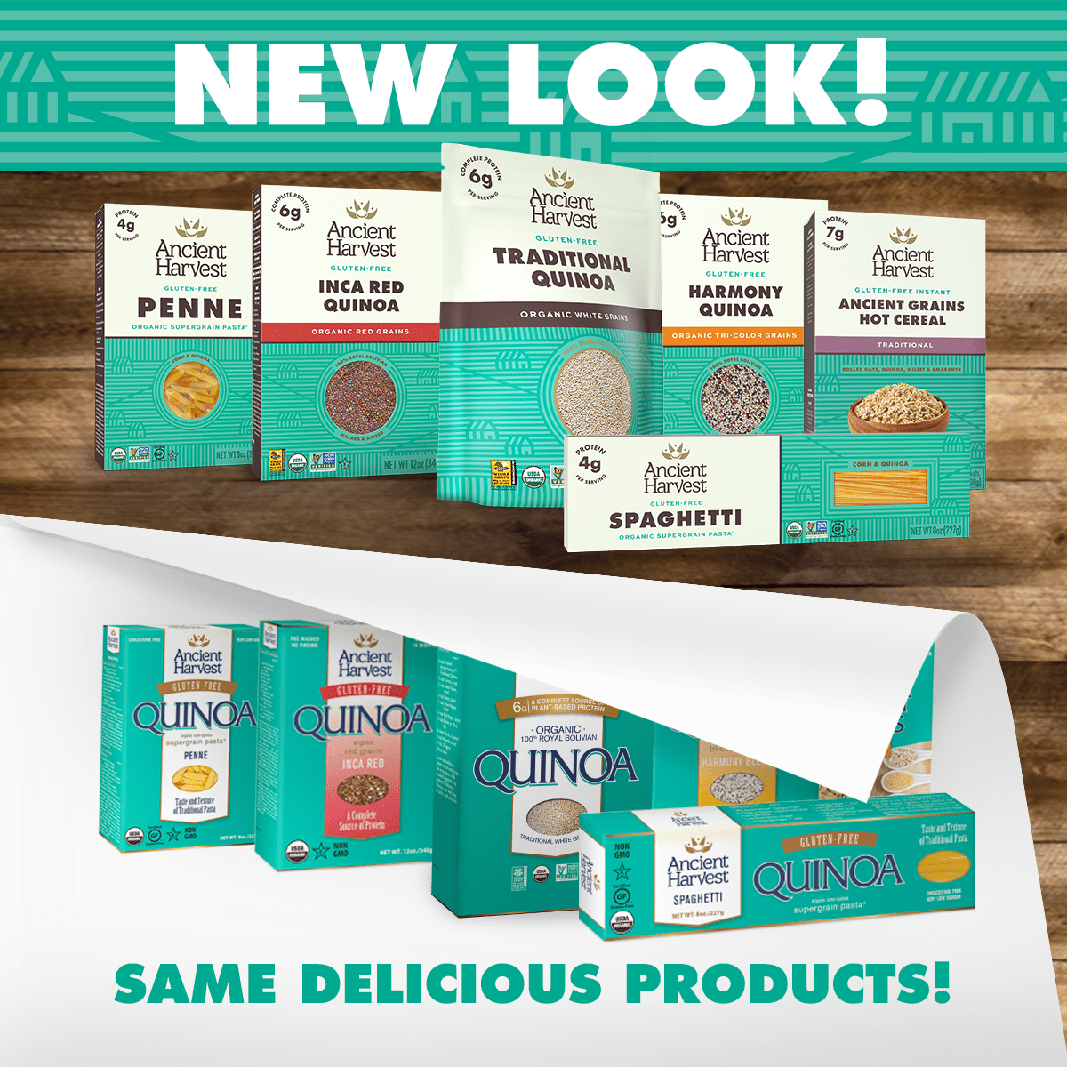 New Look, Same Delicious Products! - Ancient Harvest